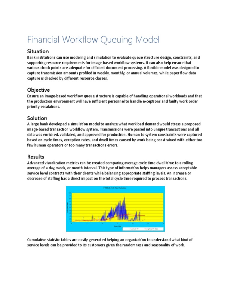 Financial Workflow Queuing Pdf Workload Simulation