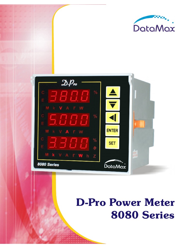 D-Pro Power Meter 8080 Series | PDF | Mains Electricity | Force