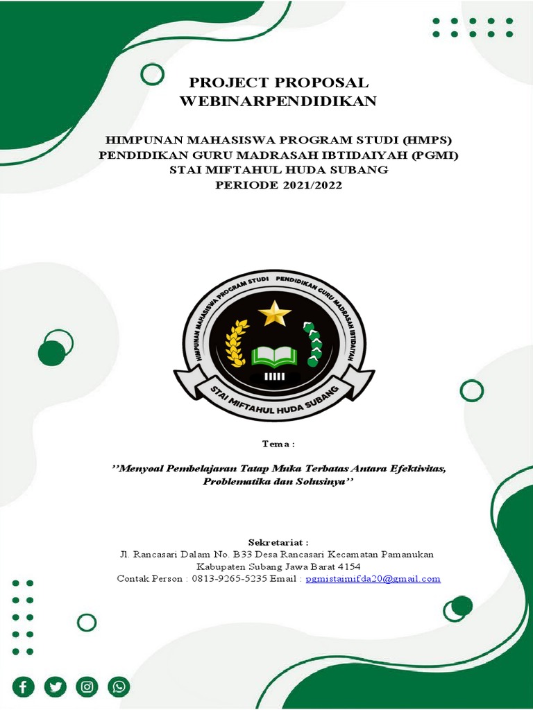 2 Project Proposal Webinar Pendidikan Pgmi | PDF