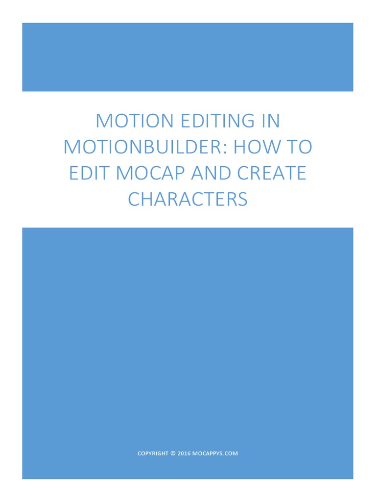Motion Editing Motion Builder | PDF | Animation | Interpolation