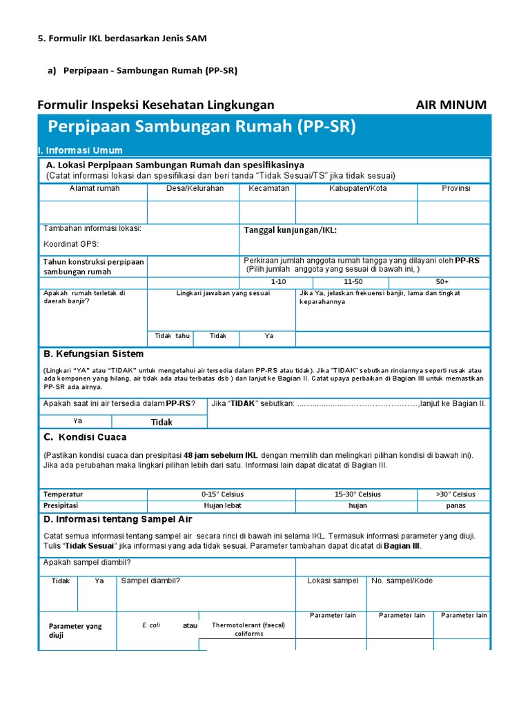 Form Ikl - PP-SR | PDF