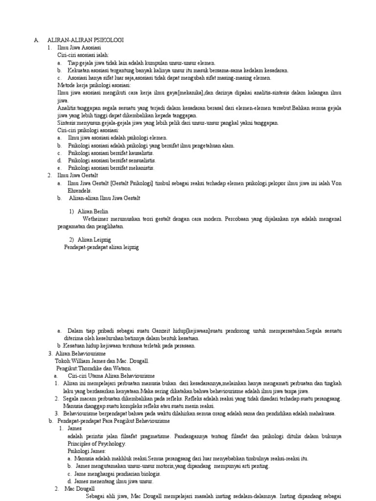 ALIRAN Psikologi | PDF