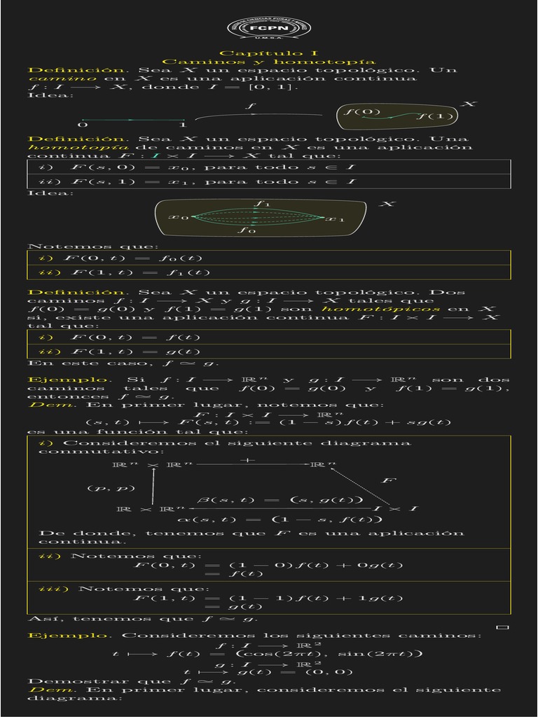 Topología Algebraica 17-09-2021 | PDF | Topología | Álgebra abstracta