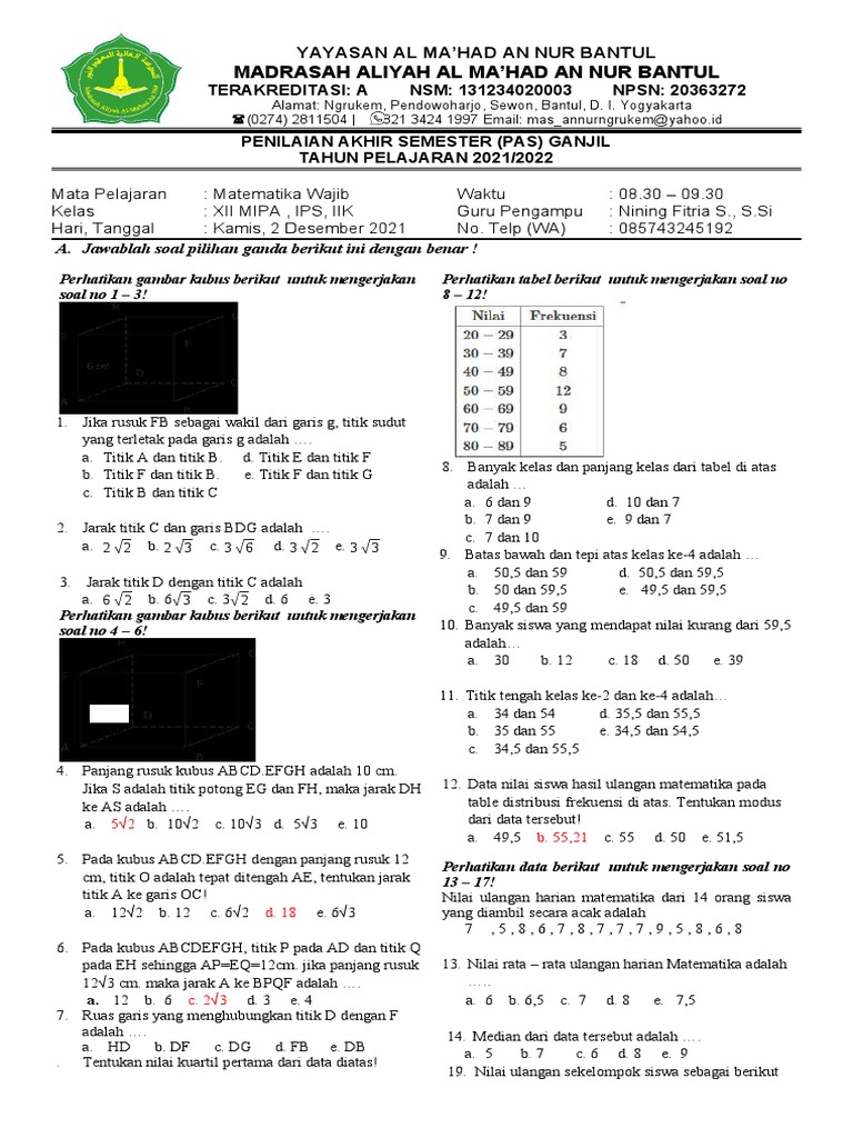 Kop Pas Ganjil Ma | PDF | Metode & Bahan Ajar