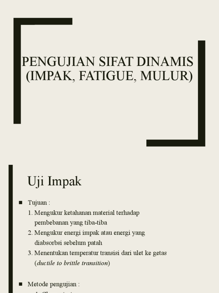 5.uji Impak, Fatigue, Mulur - w10 | PDF