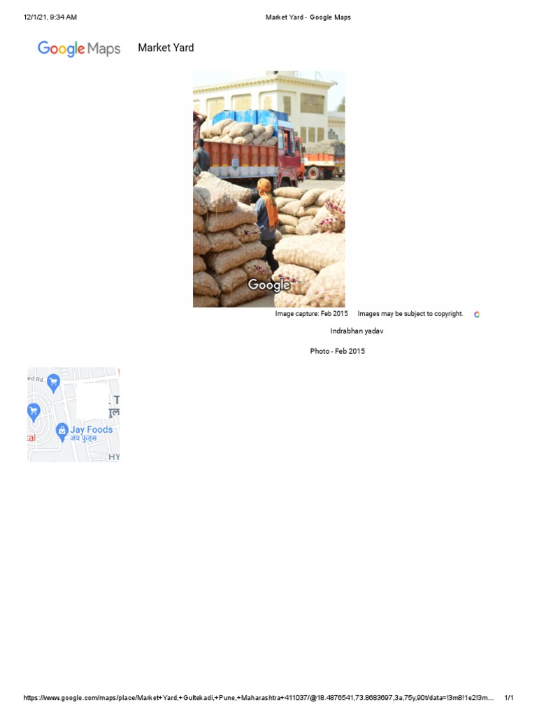 Market Yard - Google Maps | PDF