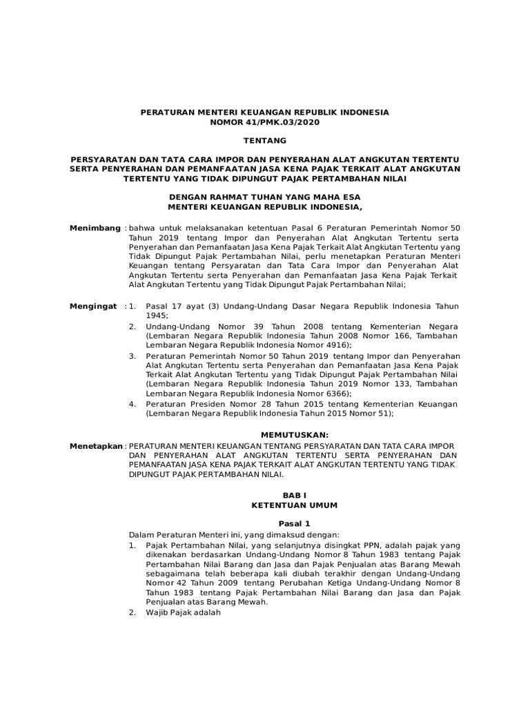 Peraturan SKTD PMK | PDF