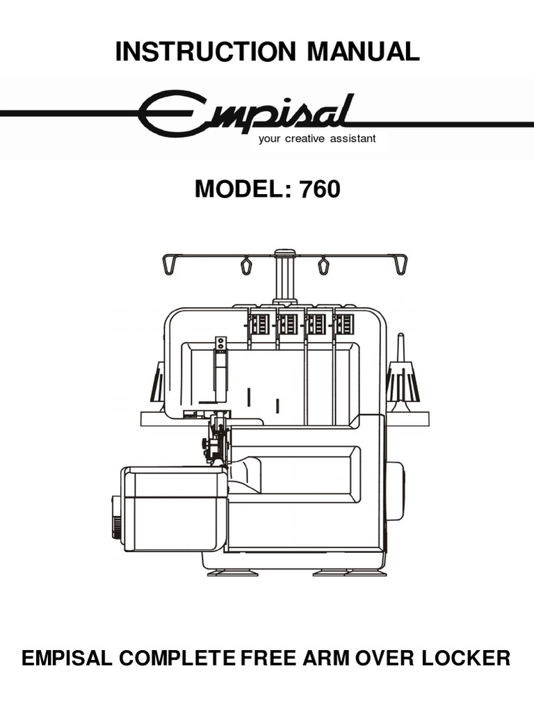 Empisal 760 Overlocker Manual | PDF | Sewing Machine | Textiles