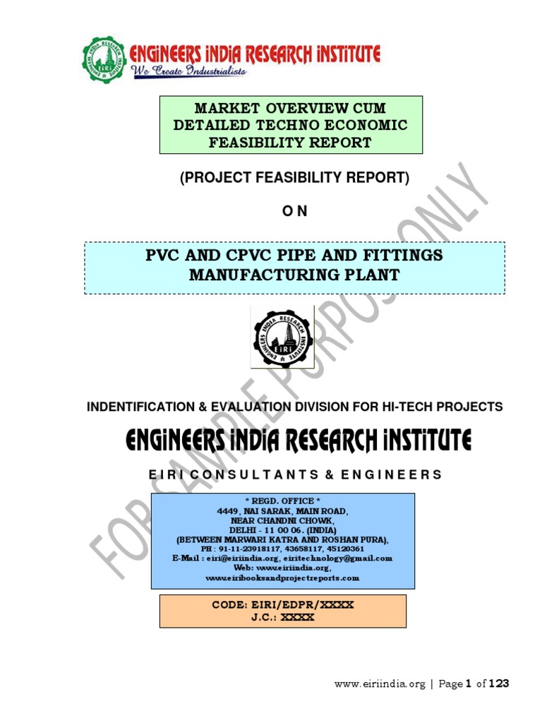 Eiri Sample Project Report | PDF | Plumbing | Polyvinyl Chloride