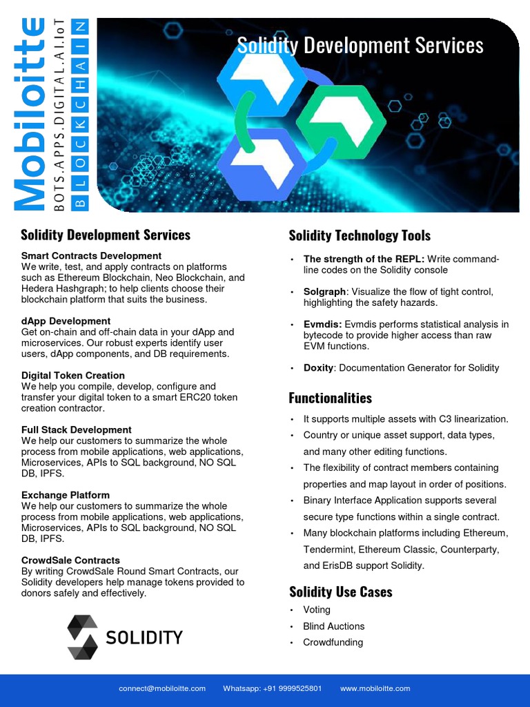 Solidity Development - Mobiloitte | PDF | Software | Computing