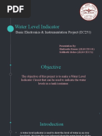 Water Level Indicator Project Report | PDF | Electromagnetism | Electricity