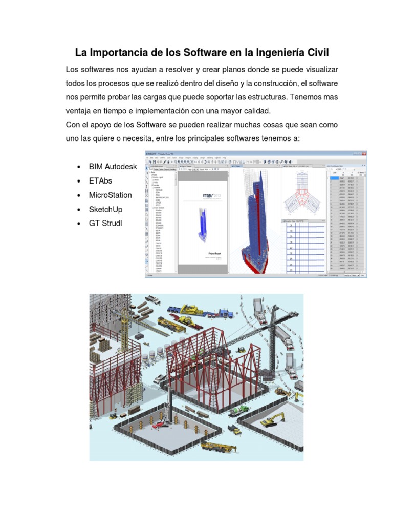 La Importancia de Los Software en La Ingeniería Civil | PDF