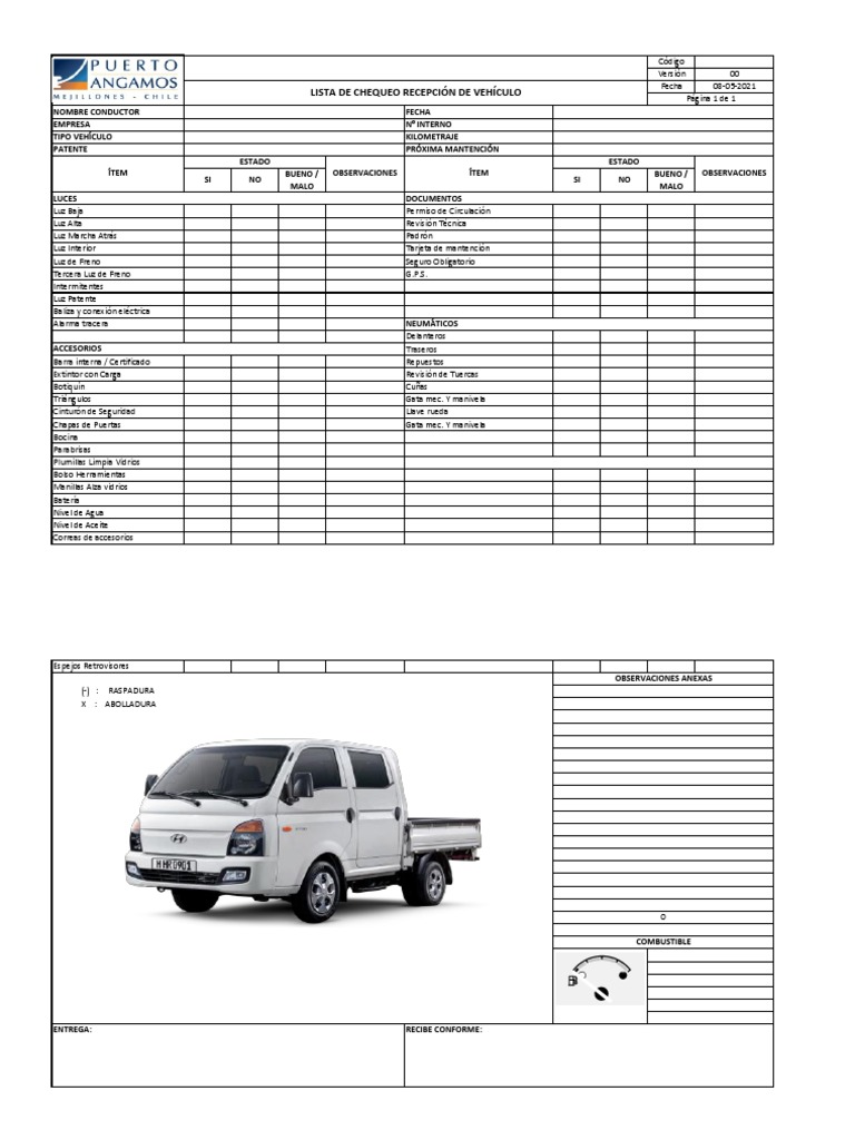 Check List Tracto Camion | Picstank