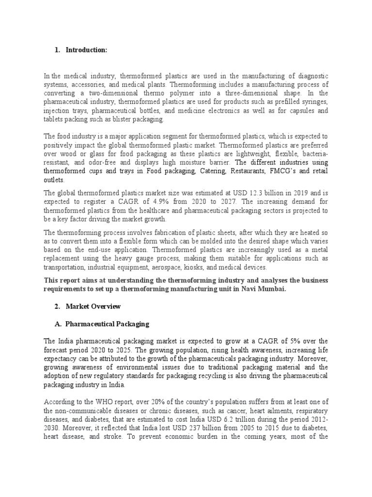 Forming Project Report | PDF | Packaging And Labeling | Plastic