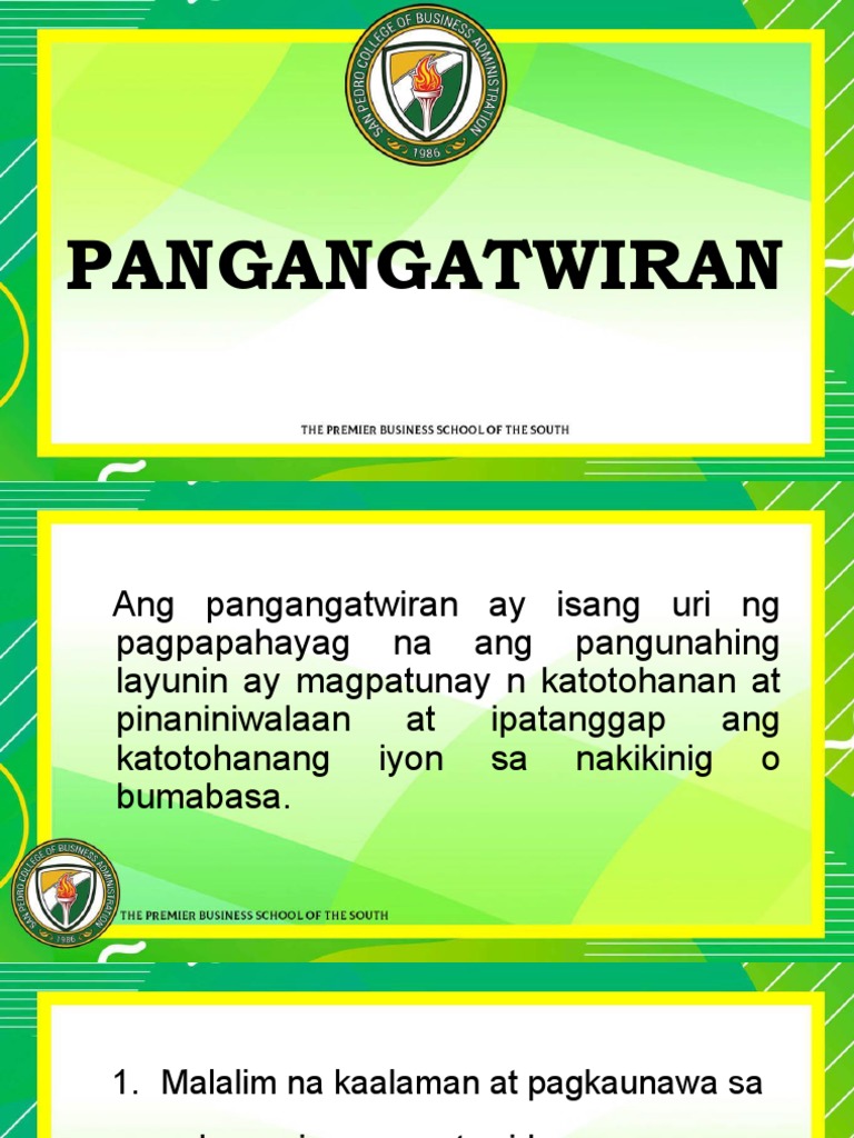 Aralin 2 Pangangatwiran | PDF