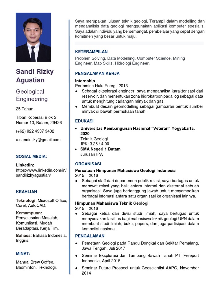 CV Sandi Bahasa | PDF