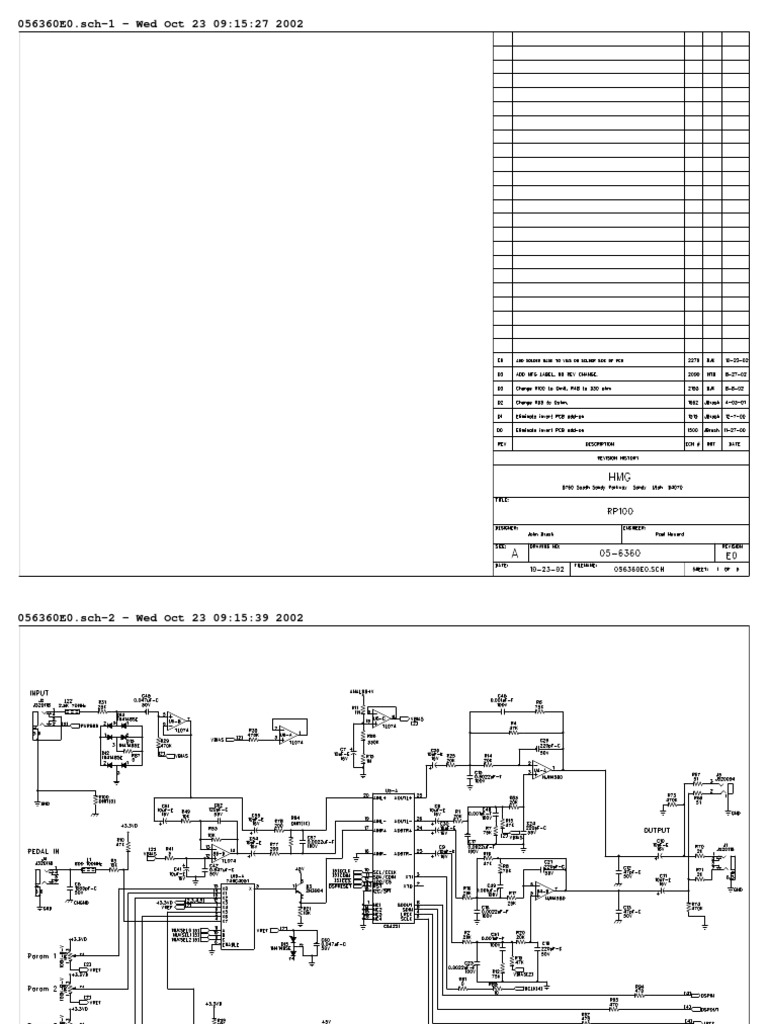 Digitech RP100A Schematic and BOM | PDF | Computer Engineering ...
