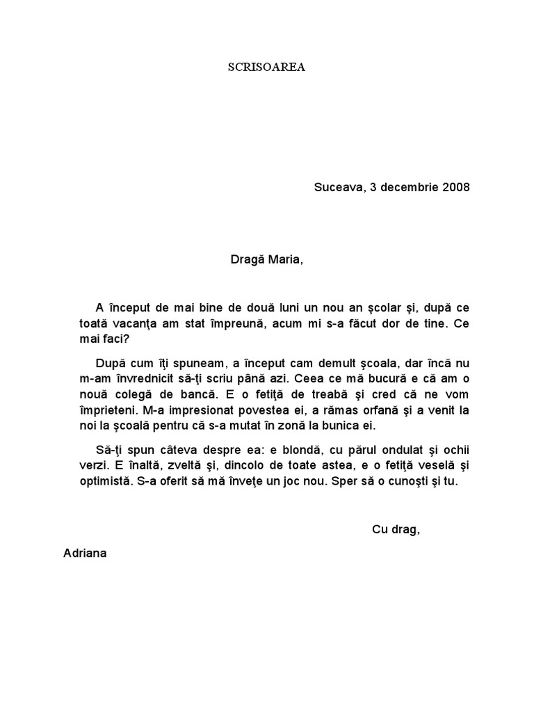 Scrisoarea | PDF