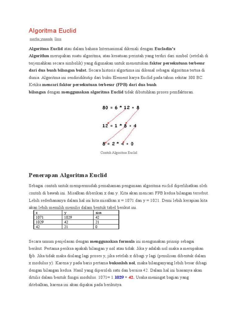 Algoritma Euclid | PDF