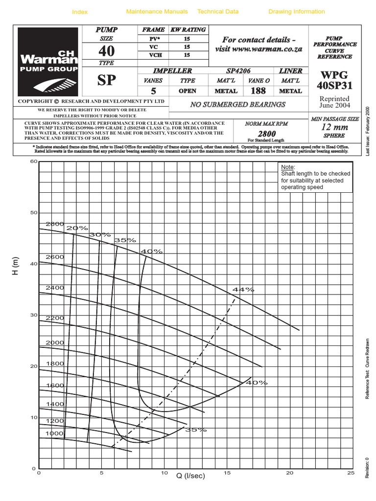 Type sp2 | PDF | Pump | Bearing (Mechanical)