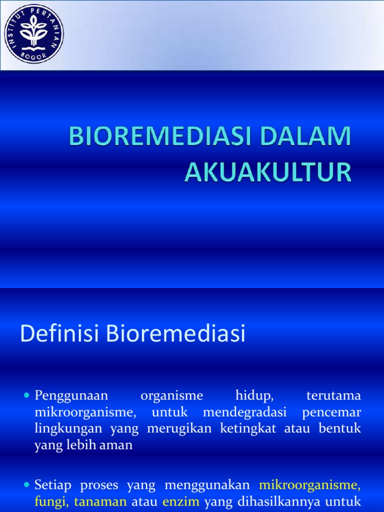 Bioremediasi Dalam Akuakultur | PDF