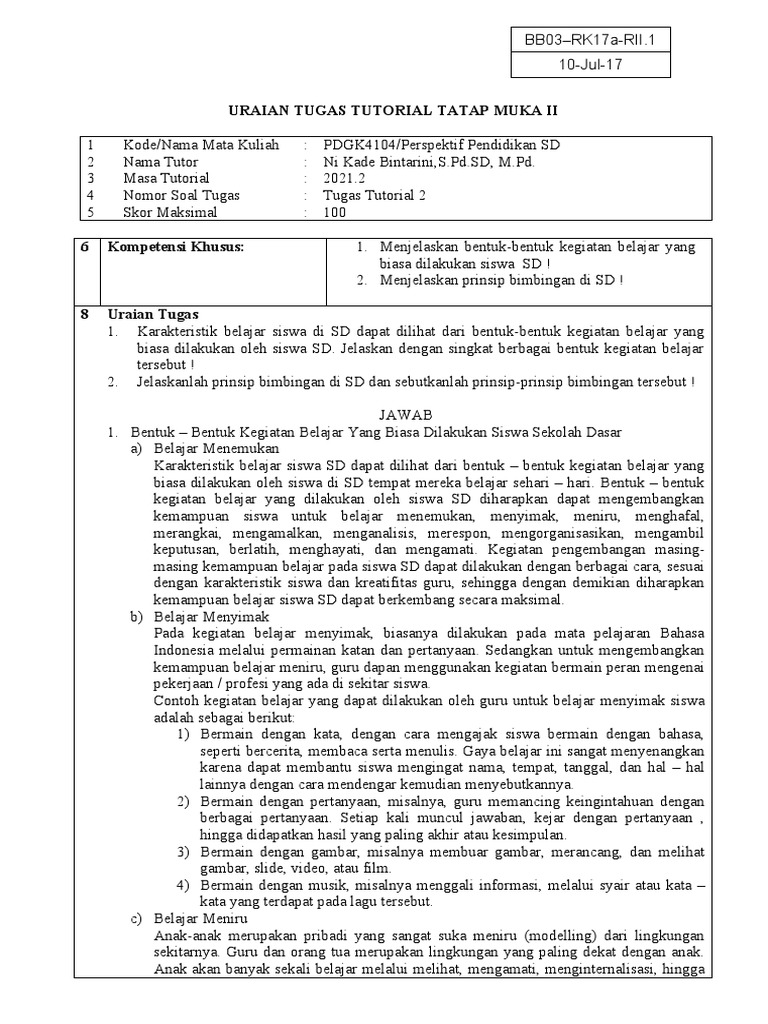 Tugas Tutorial 2 | PDF