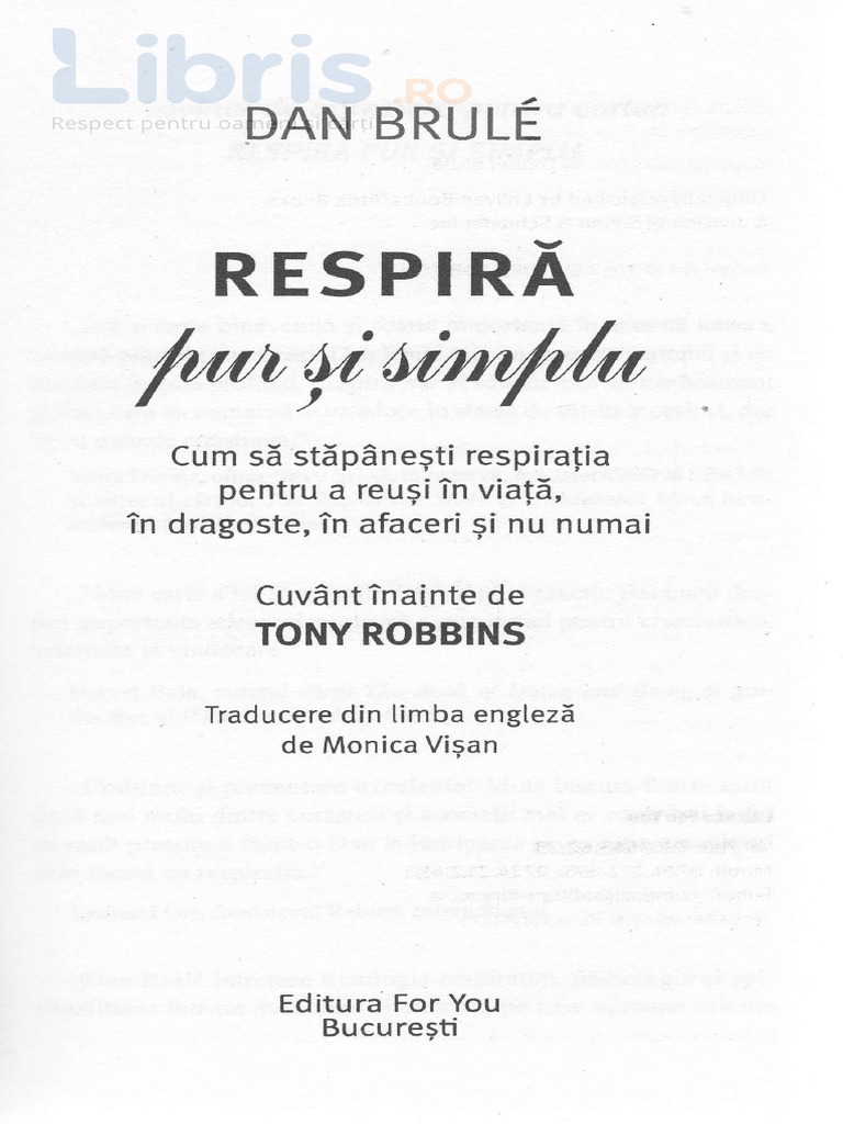 Respira Pur Si Simplu - Dan Brule | PDF