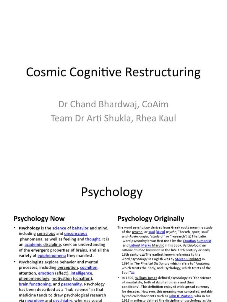 Universal Cognitive Restructuring | PDF | Psychology | Cognition
