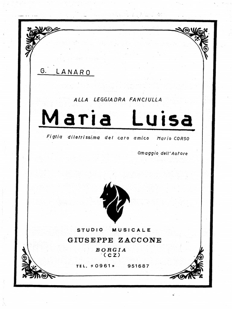 Maria Luisa Di G.lanaro (Partitura) | PDF