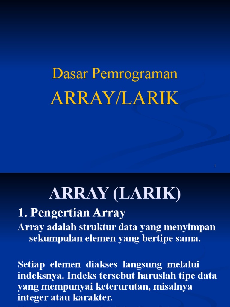 Dasar Array | PDF