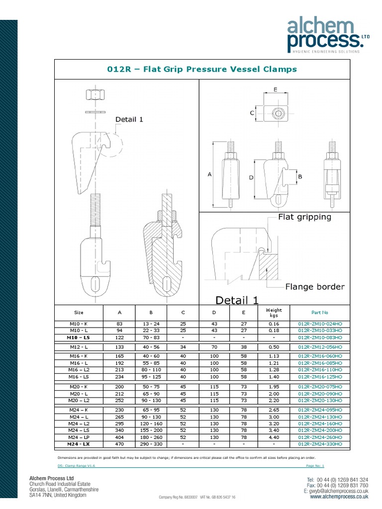 Pressure Vessel Clamps v1.2 | PDF | Iron | Chemistry