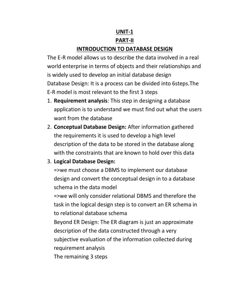 DBMS Unit-1 Part-Ii | PDF | Databases | Conceptual Model DBMS Unit-1 Part-Ii | PDF | Databases | Conceptual Model