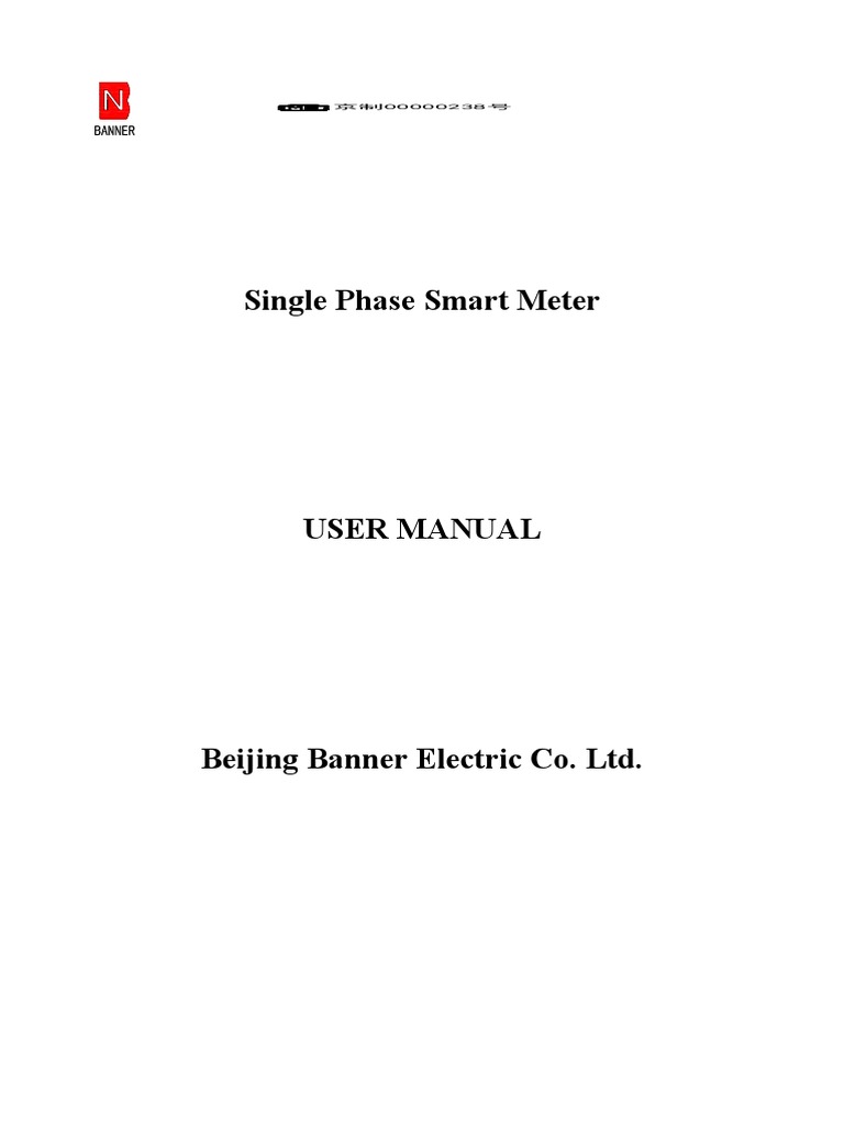 Single Phase Smart Meter User Manual | PDF | Programmable Logic ...