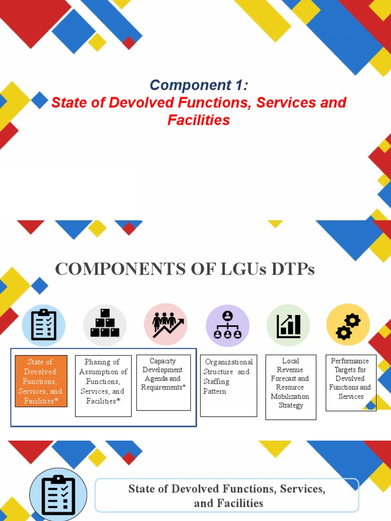 State of Devolved Functions, Services and Facilities: Component 1 | PDF ...