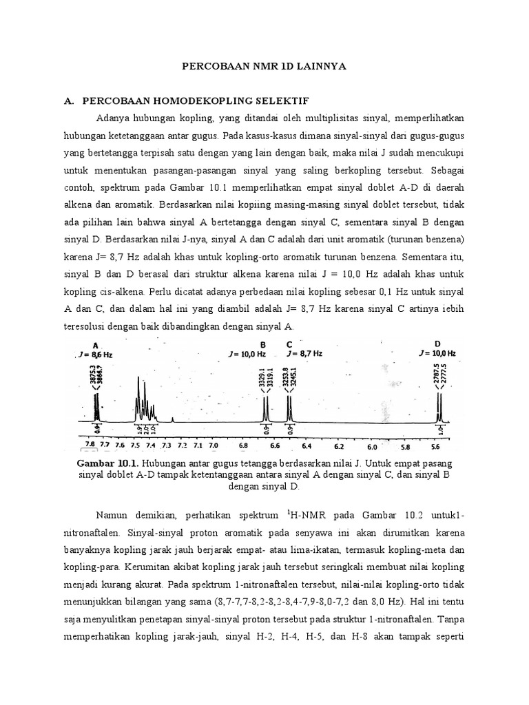 Makalah Percobaan NMR 1D Lainnya | PDF
