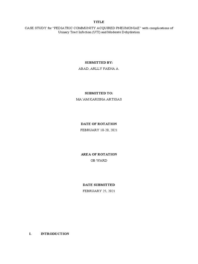 Pcap Case Study | PDF | Pneumonia | Epidemiology