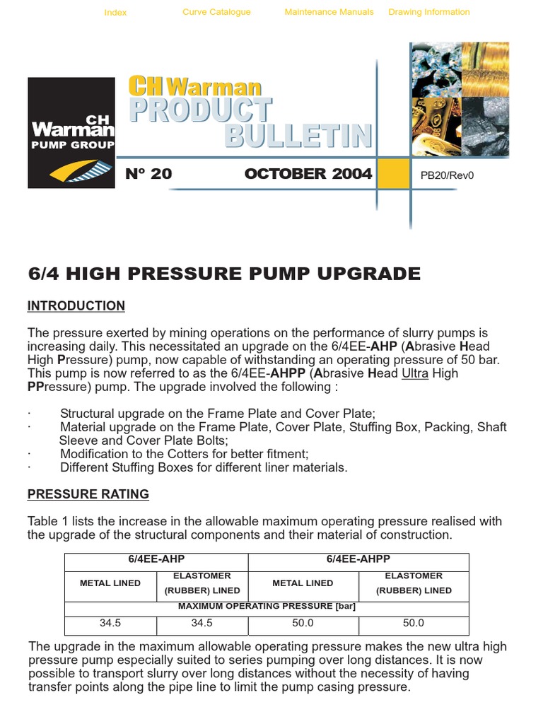 Product Bulletin 20 | PDF | Pump | Manufactured Goods