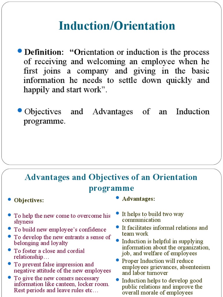 Induction and Orientation Lect 5 | PDF | Employment | Human Resources