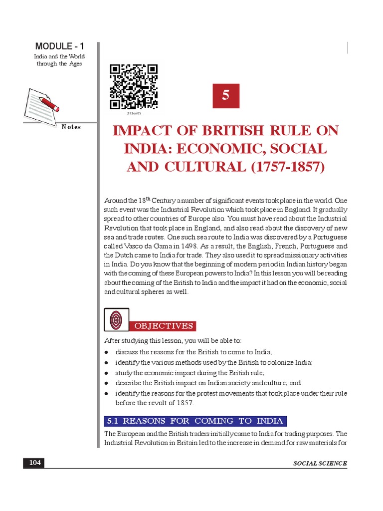 Impact of British Colonial Rule in India Examined | PDF | British Raj