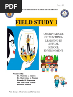 Field Study - 1 Module | PDF | Teachers | Teacher Education