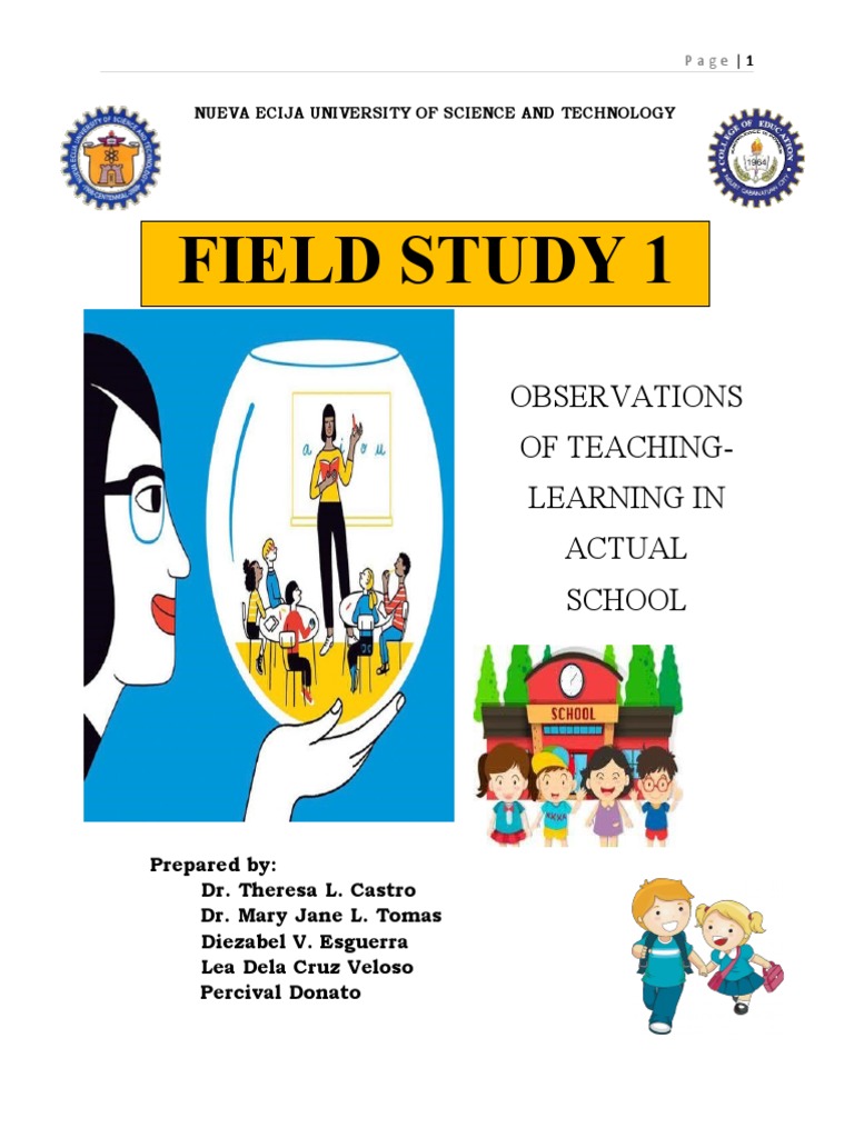 Field Study 1: Observations of Teaching-Learning in Actual School ...