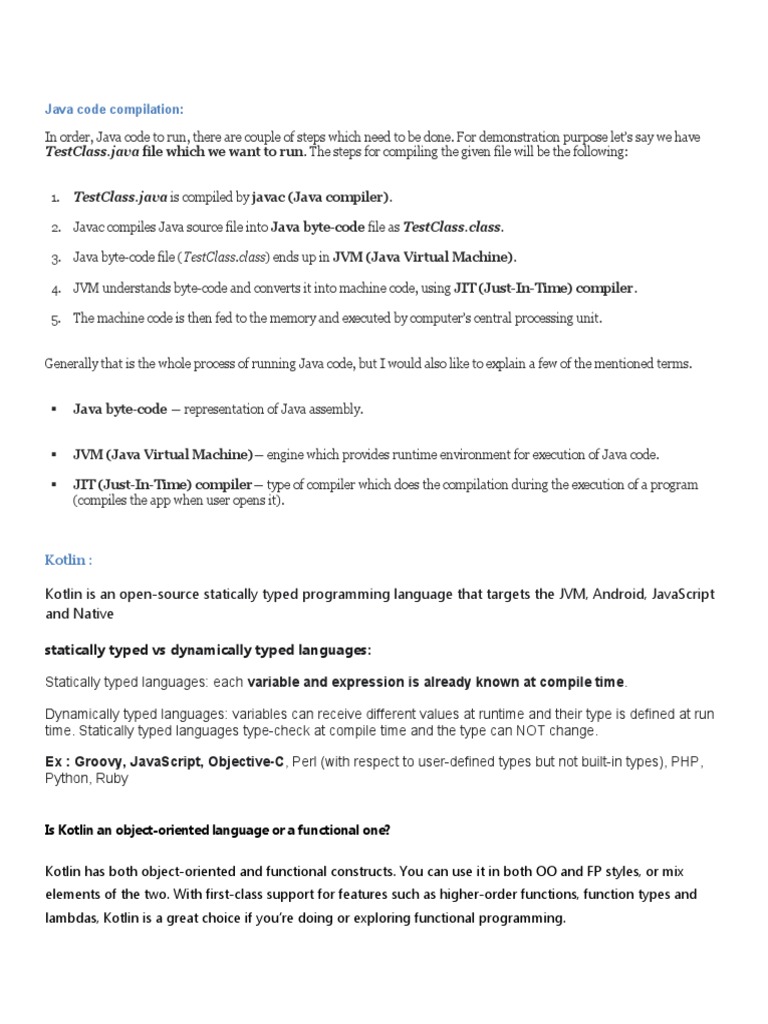 Kotlin Notes Pdf Class Computer Programming Anonymous Function 5773