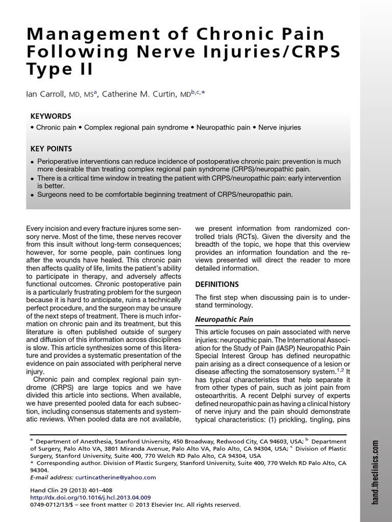 Crps Review Key | PDF | Pain | Chronic Pain