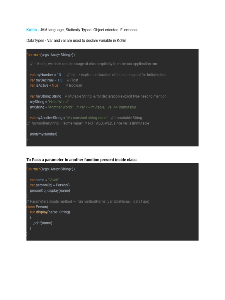 Kotlin - Sample Programs | PDF | Anonymous Function | Method (Computer Programming)