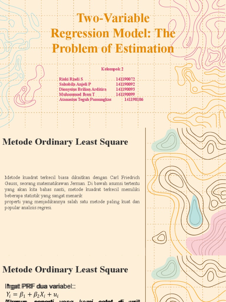 Model Regresi Dua Variabel OLS | PDF | Metode & Bahan Ajar