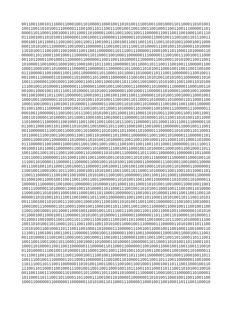 1 Million Digits of Pi (Binary Mix) | PDF