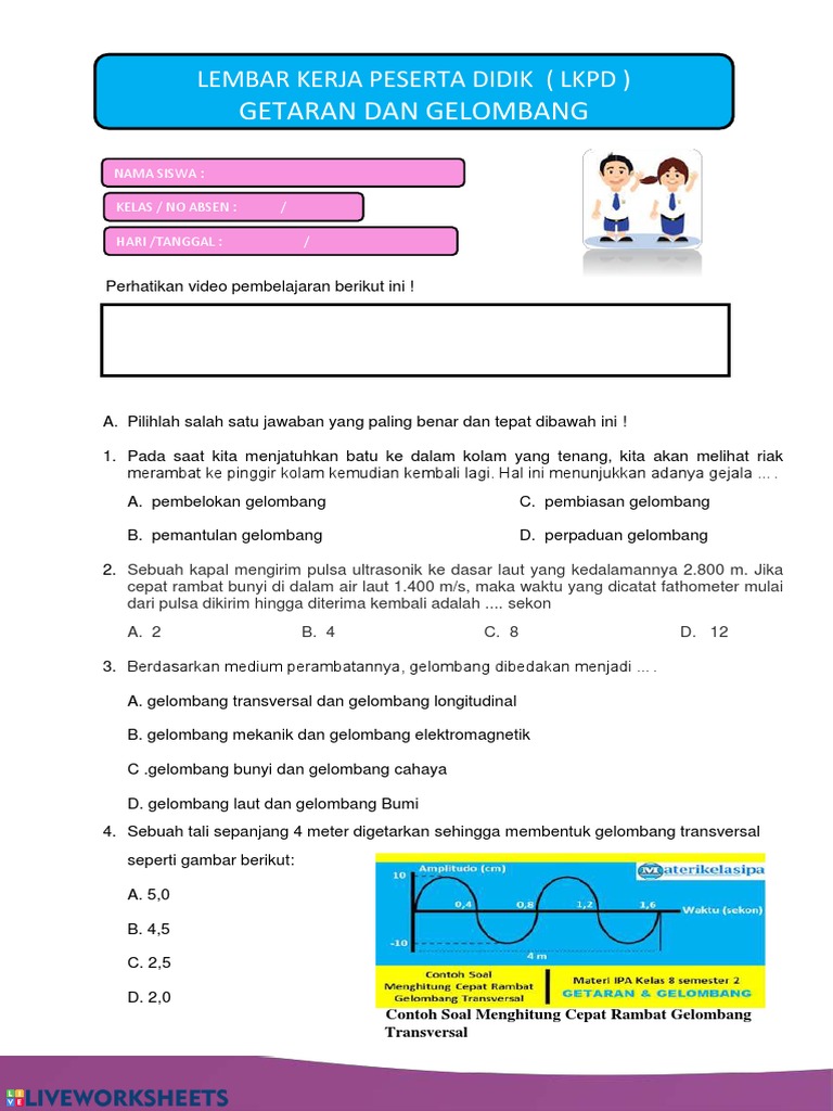 LKPD Materi Getaran, Gelombang, Dan Bunyi | PDF