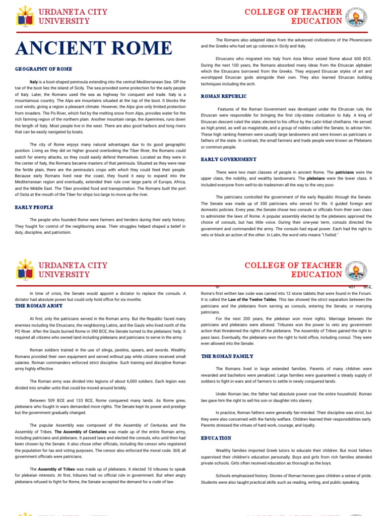 Ancient Rome | PDF | Punic Wars | Ancient Rome