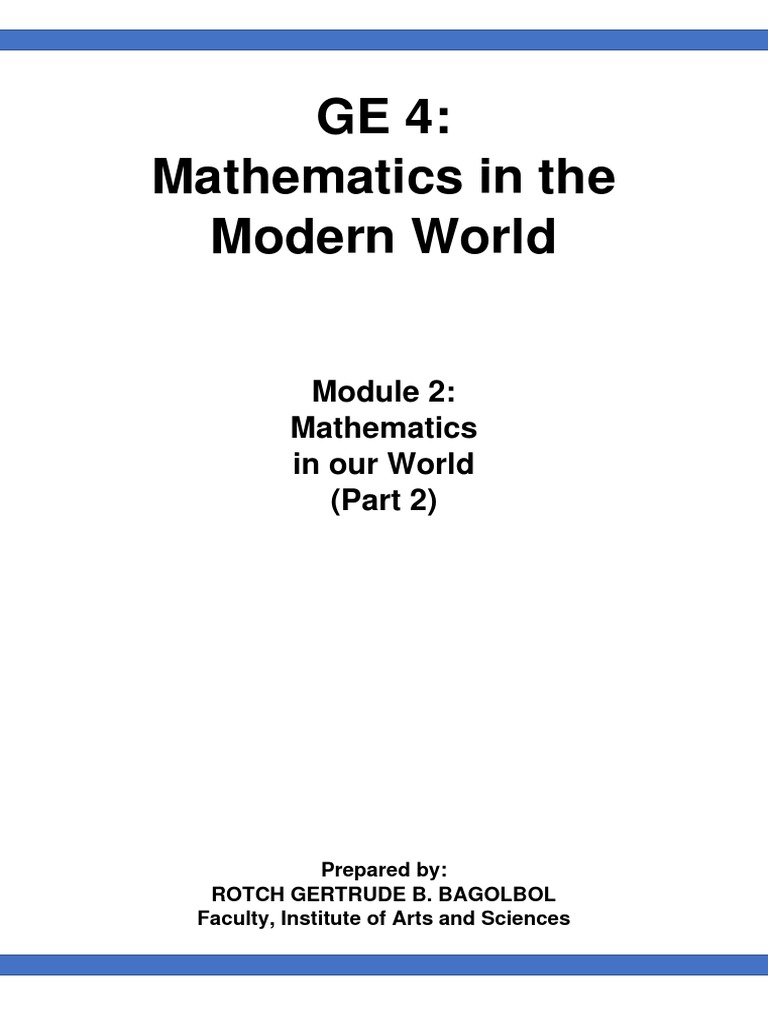 GE 4 - Mathematics in The Modern World M2 | PDF | Teaching Mathematics ...