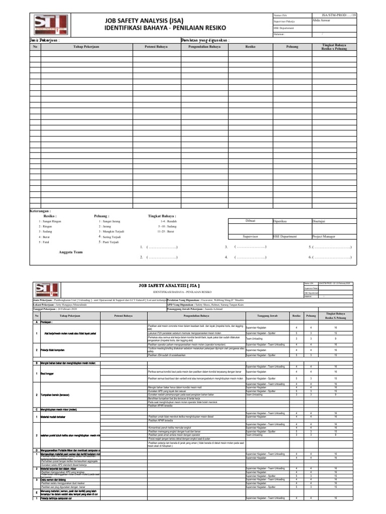 Format JSEA STM Unloading Unit 230220 | PDF